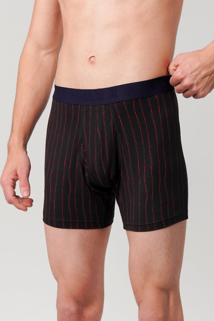 Striped Ball Pouch Boxer - Black - FA – Mendeez