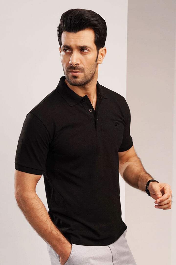 Buy Polo Shirt - Black Online in Pakistan from Mendeez